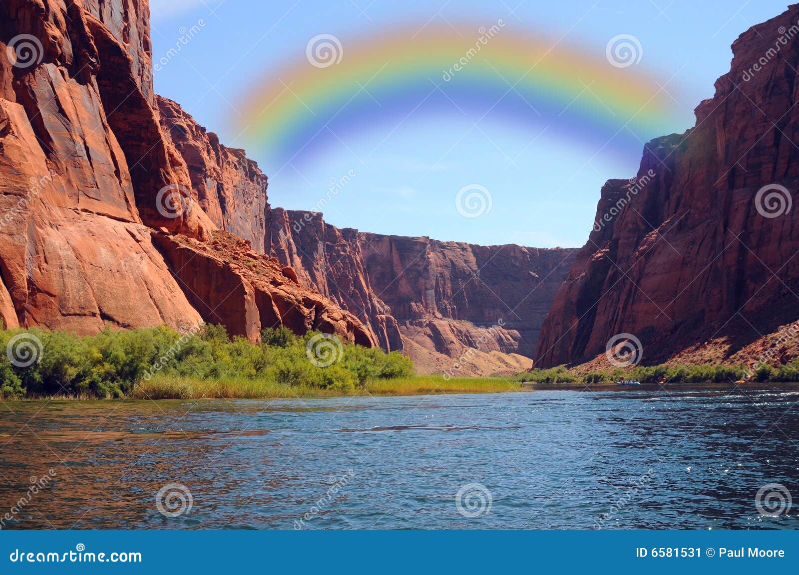 Rainbow on the Colorado River Stock Image - Image of butte, rural: 6581531