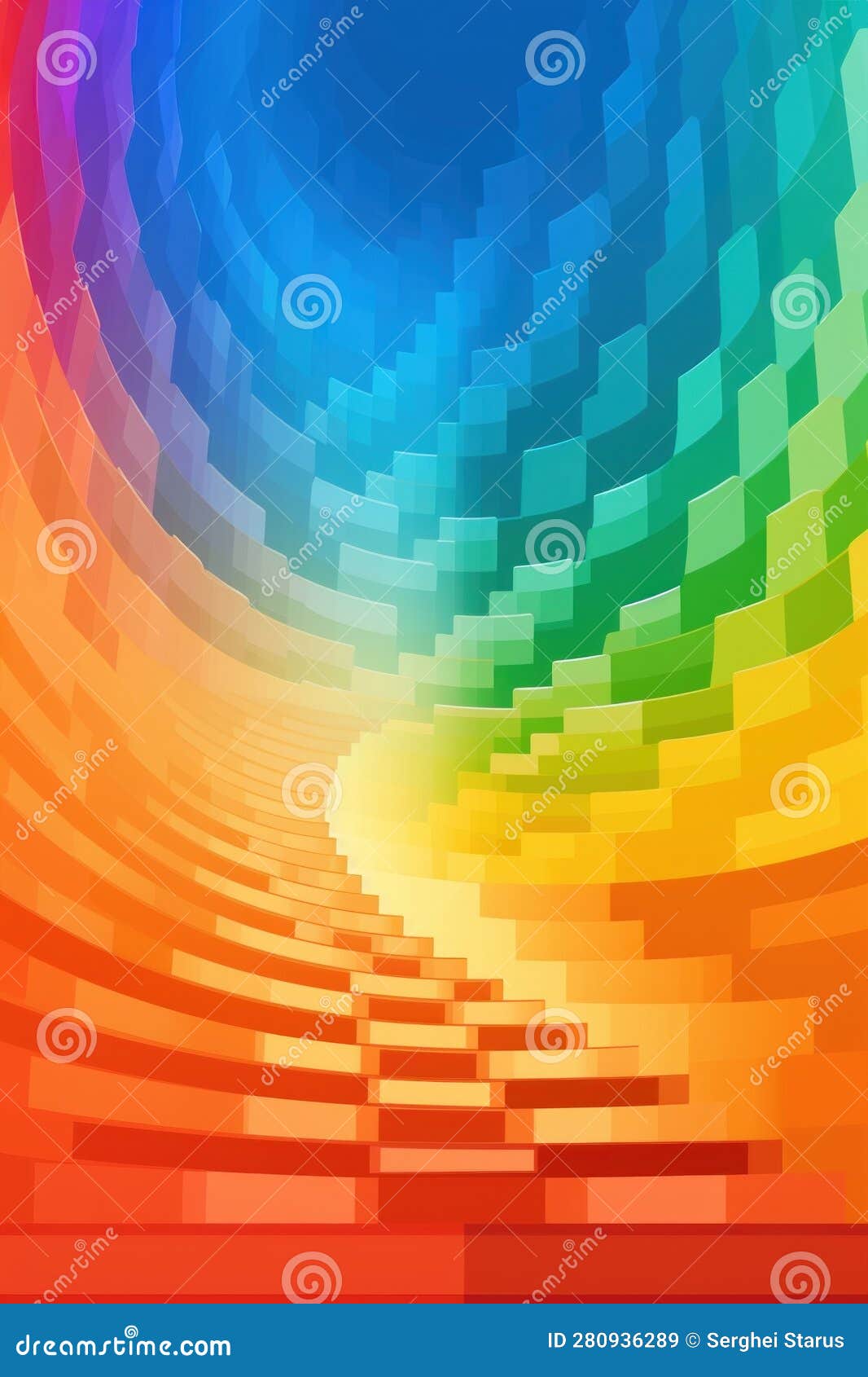 A Rainbow Colored Abstract Background with Squares. Generative AI Image ...