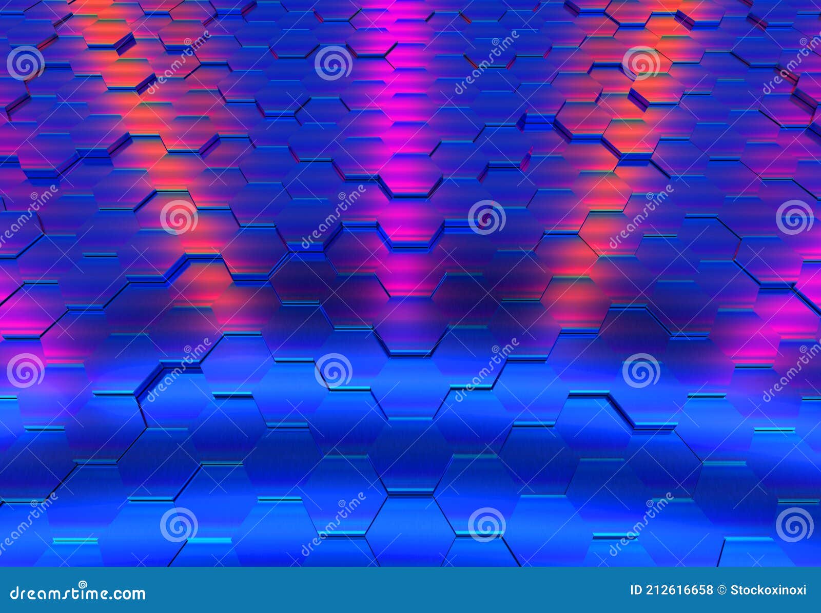 Rainbow Colored Anodized Metal Geometrical Structures Stock ...