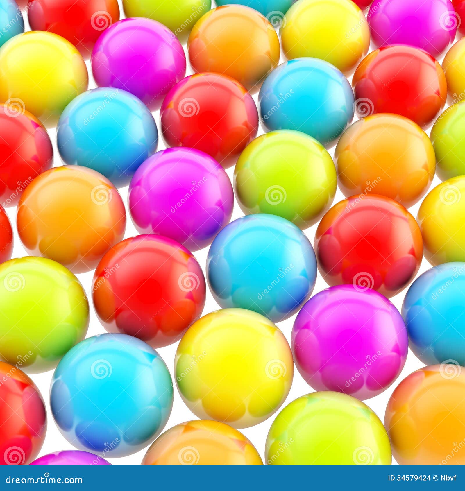 Rainbow Colored Background Made of Colorful Spheres Stock Illustration ...