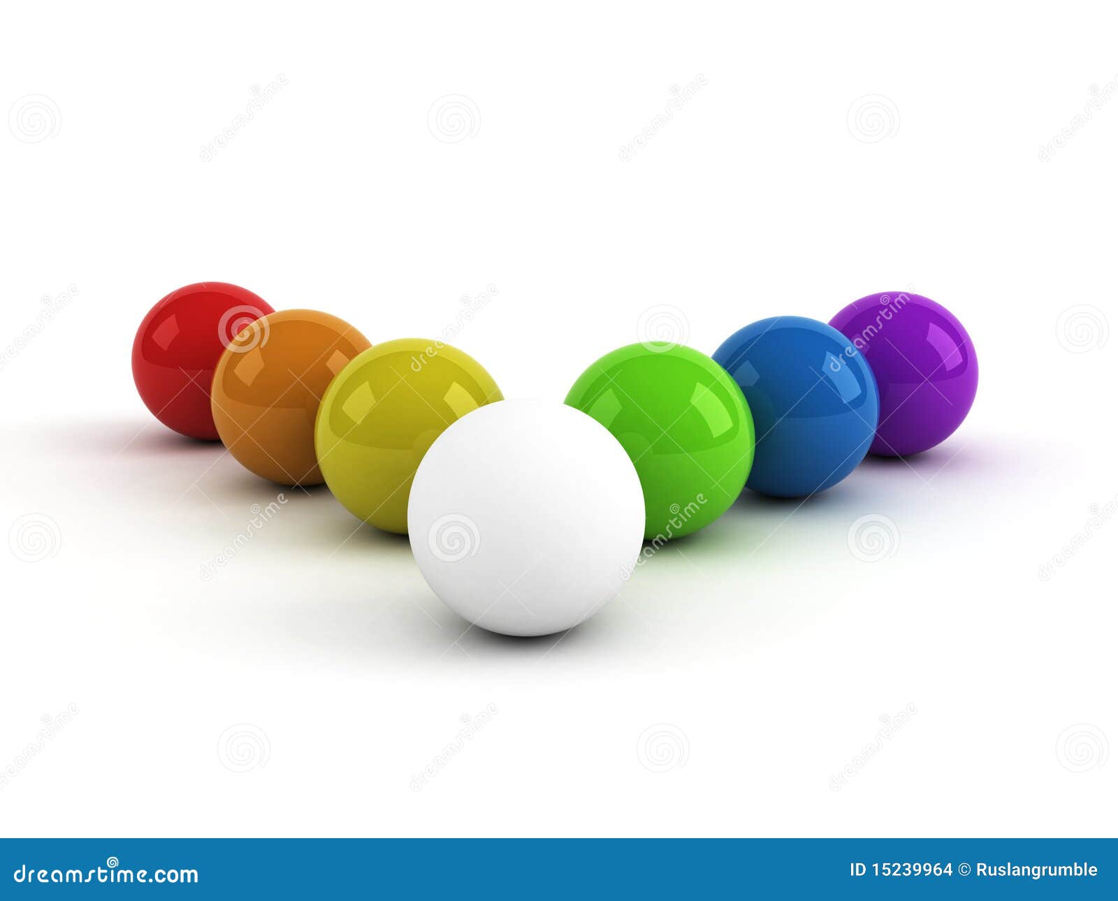 Rainbow colored balls stock illustration. Illustration of orange - 15239964