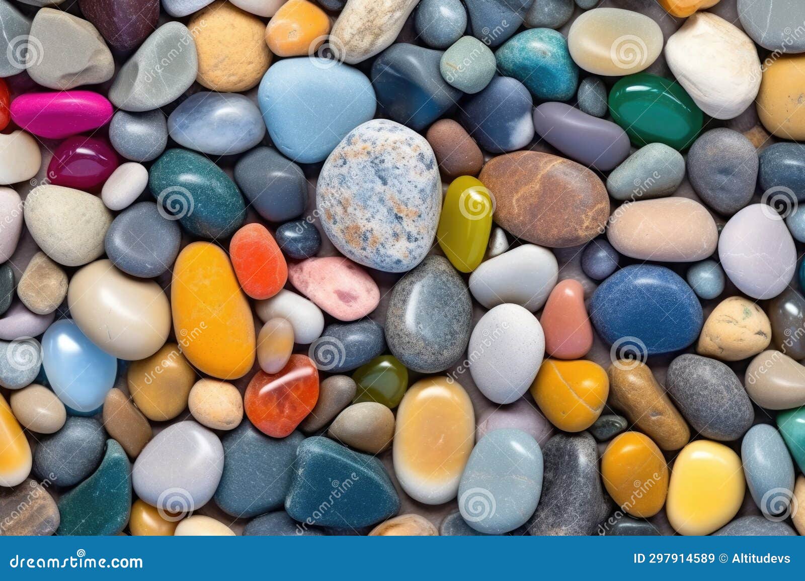 Rainbow Colored Beach Pebbles Stacked Over Each Other Stock Image ...