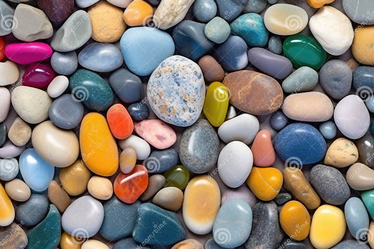 Rainbow Colored Beach Pebbles Stacked Over Each Other Stock Image ...