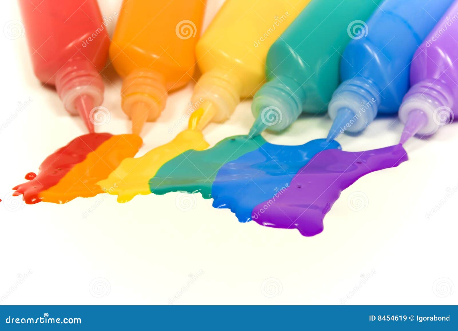 Rainbow from colored blot stock image. Image of paints - 8454619