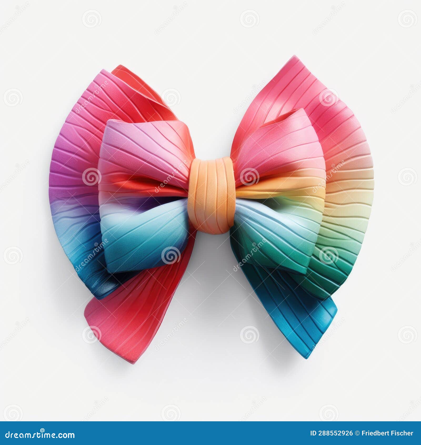 A Rainbow Colored Bow on a White Surface. Stock Illustration ...