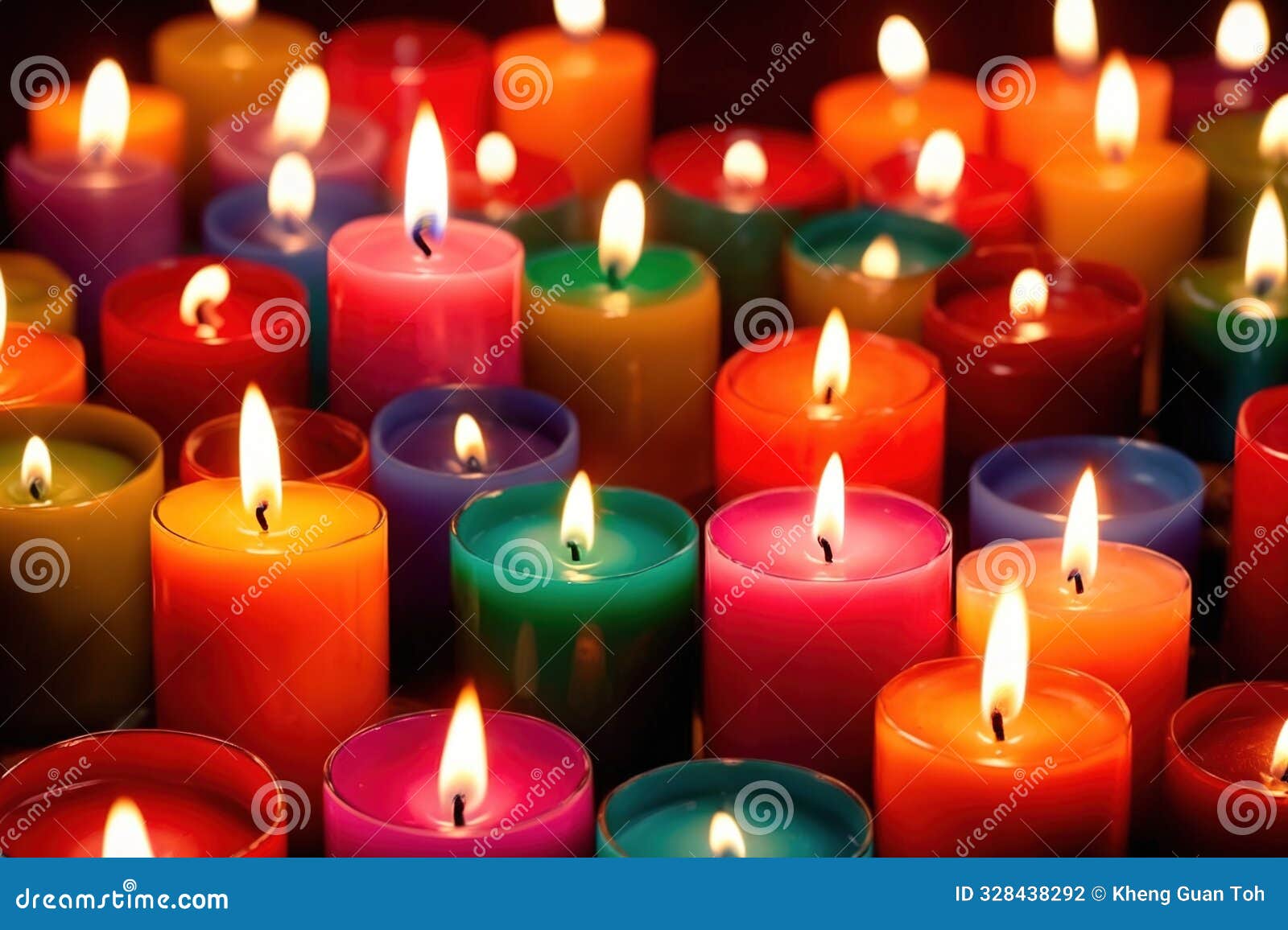 Rainbow Colored Candles, Assorted Diverse Diversity Stock Illustration ...