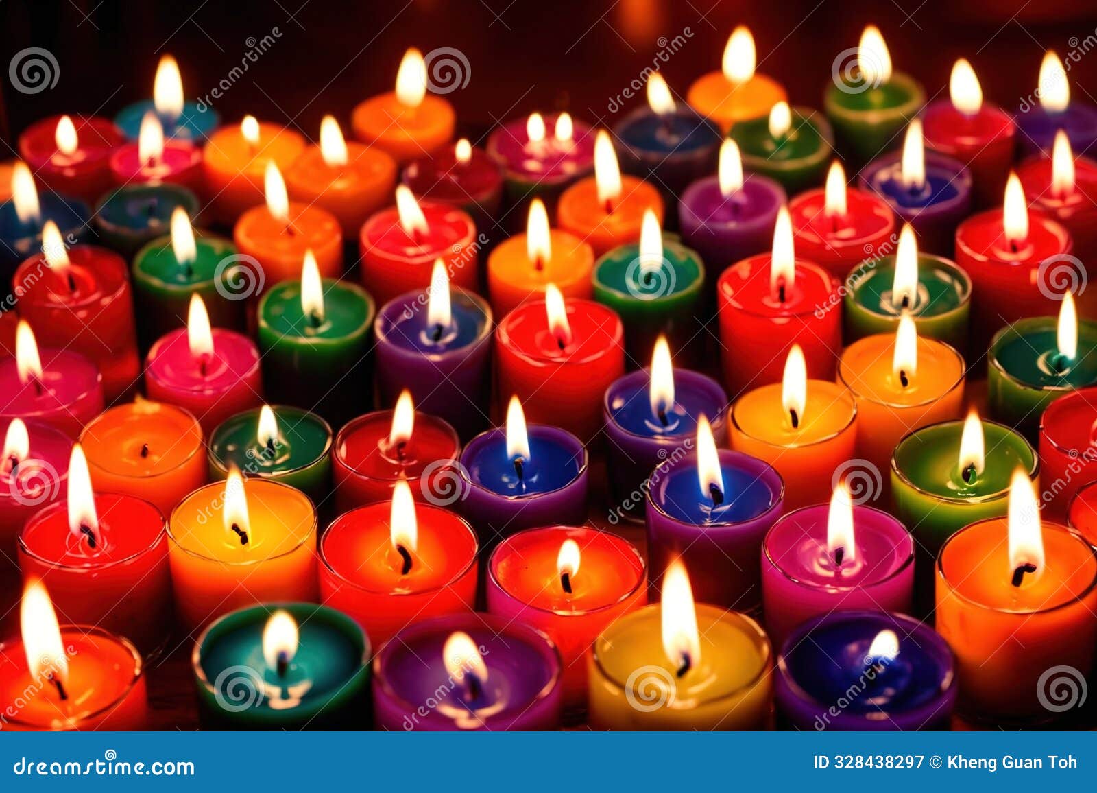 Rainbow Colored Candles, Assorted Diverse Diversity Stock Illustration ...