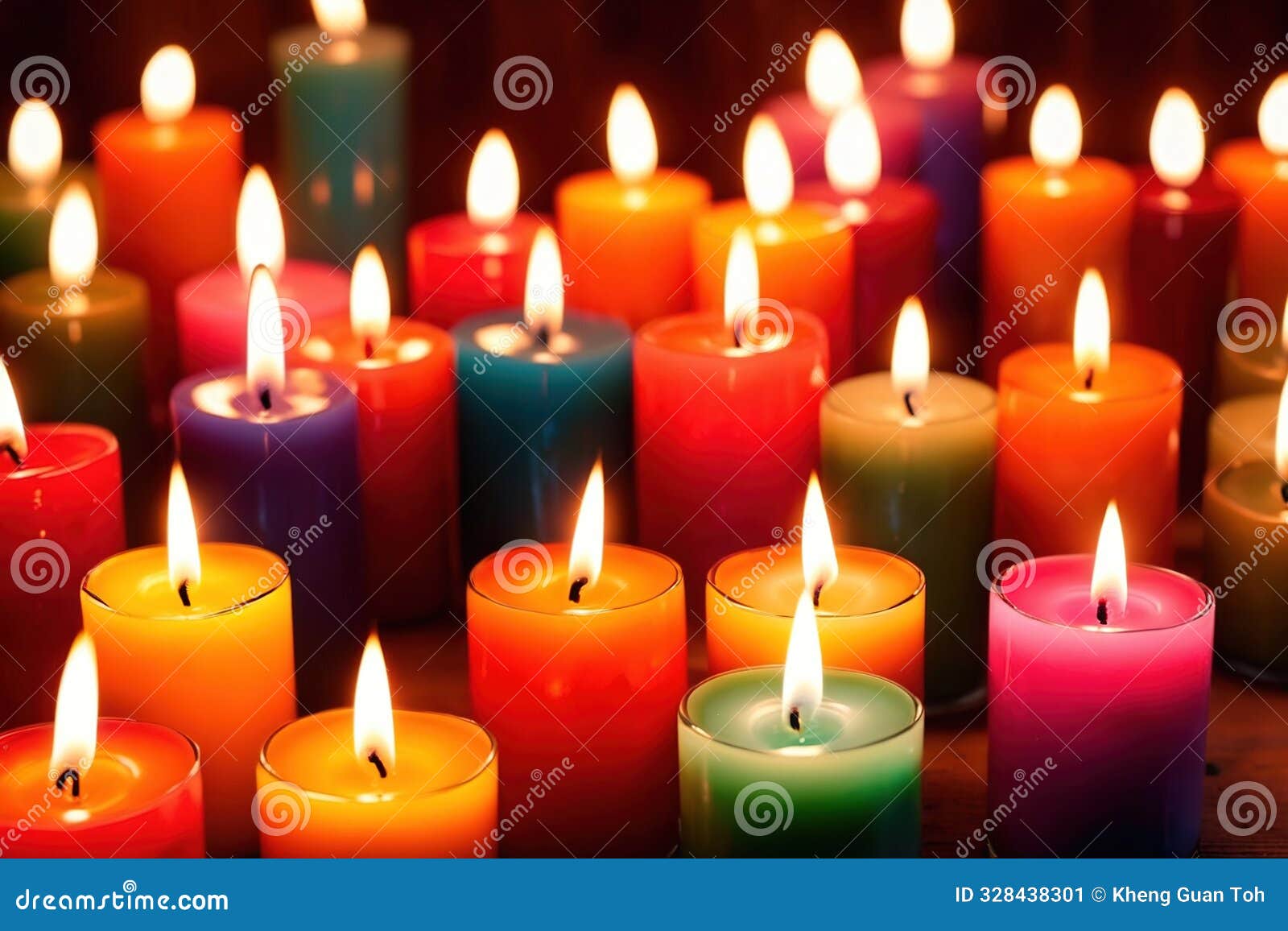 Rainbow Colored Candles, Assorted Diverse Diversity Stock Illustration ...