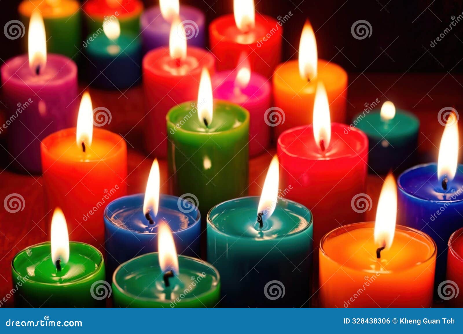 Rainbow Colored Candles, Assorted Diverse Diversity Stock Illustration ...