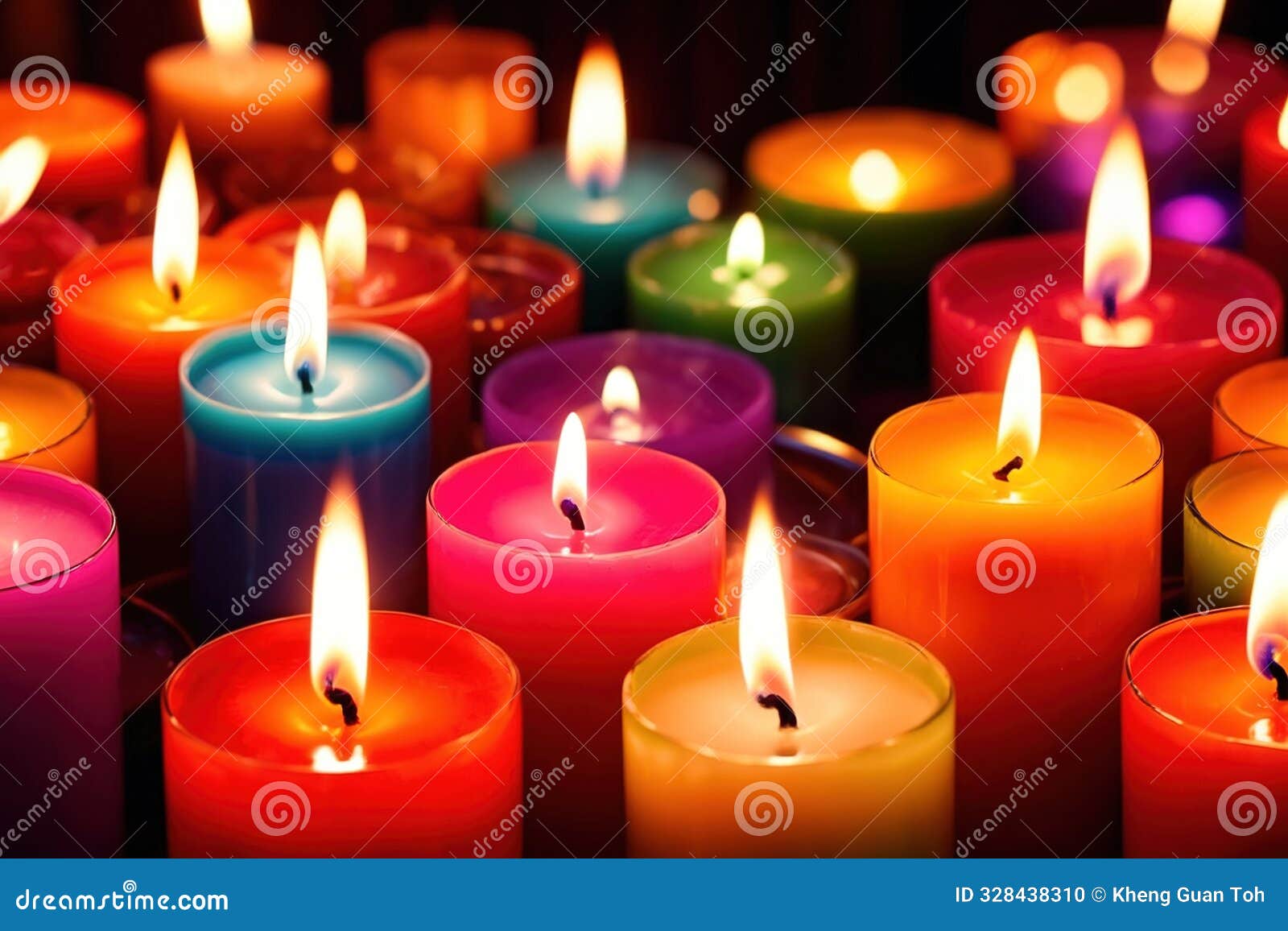 Rainbow Colored Candles, Assorted Diverse Diversity Stock Illustration ...