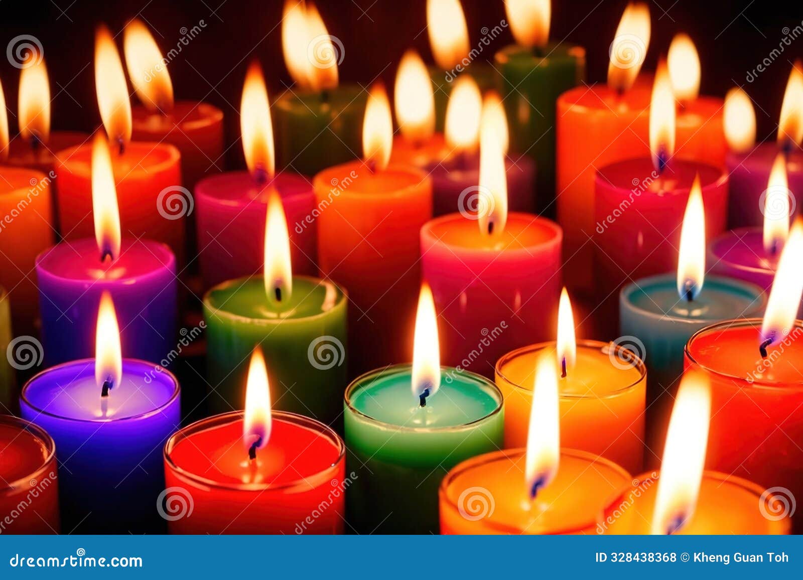 Rainbow Colored Candles, Assorted Diverse Diversity Stock Illustration ...