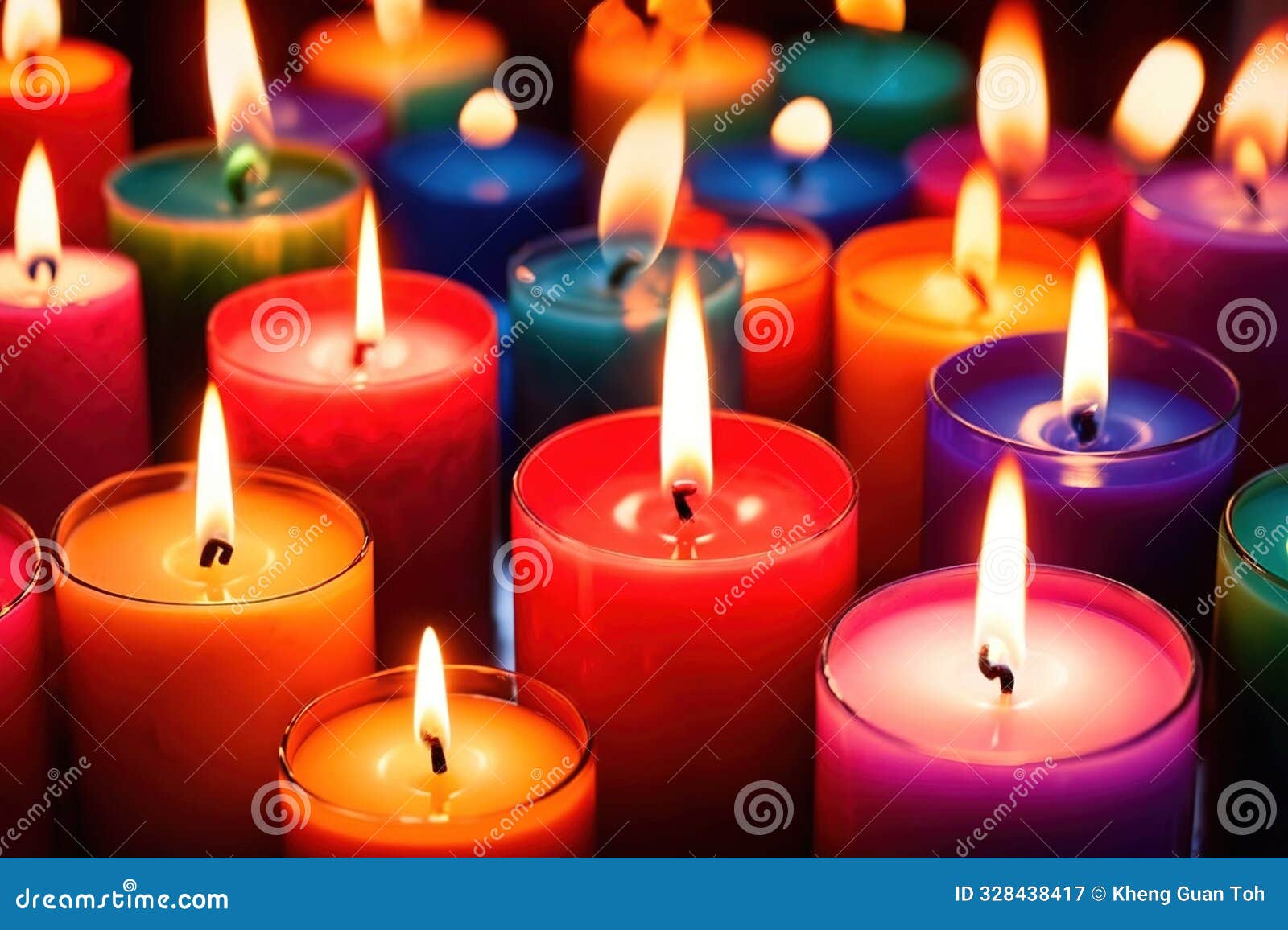 Rainbow Colored Candles, Assorted Diverse Diversity Stock Illustration ...