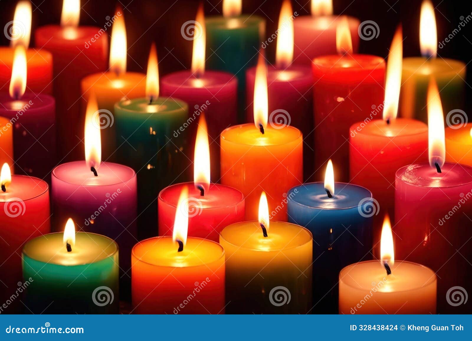 Rainbow Colored Candles, Assorted Diverse Diversity Stock Illustration ...