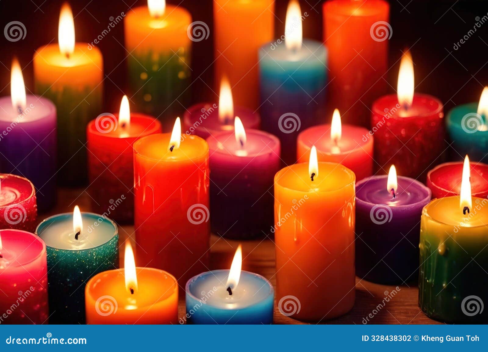 Rainbow Colored Candles, Assorted Diverse Diversity Stock Illustration ...
