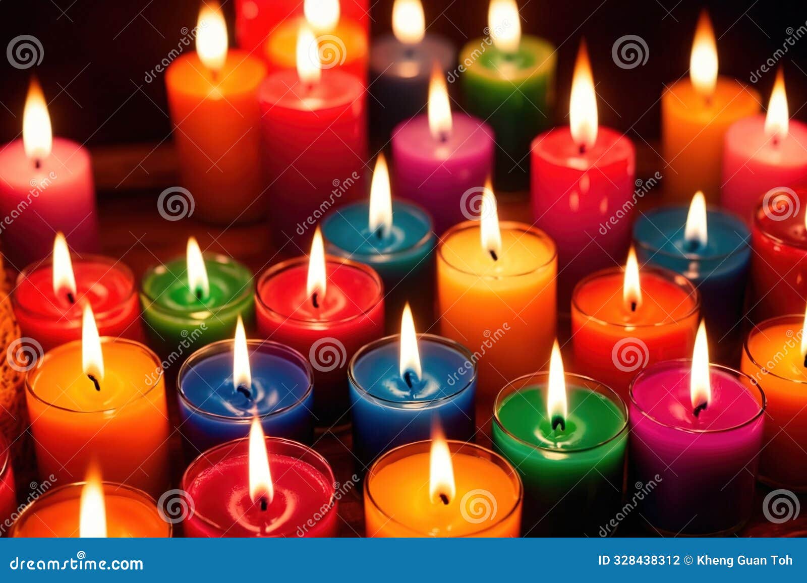 Rainbow Colored Candles, Assorted Diverse Diversity Stock Illustration ...