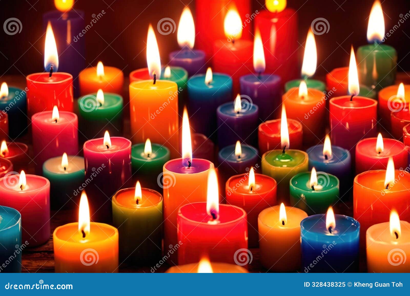 Rainbow Colored Candles, Assorted Diverse Diversity Stock Illustration ...