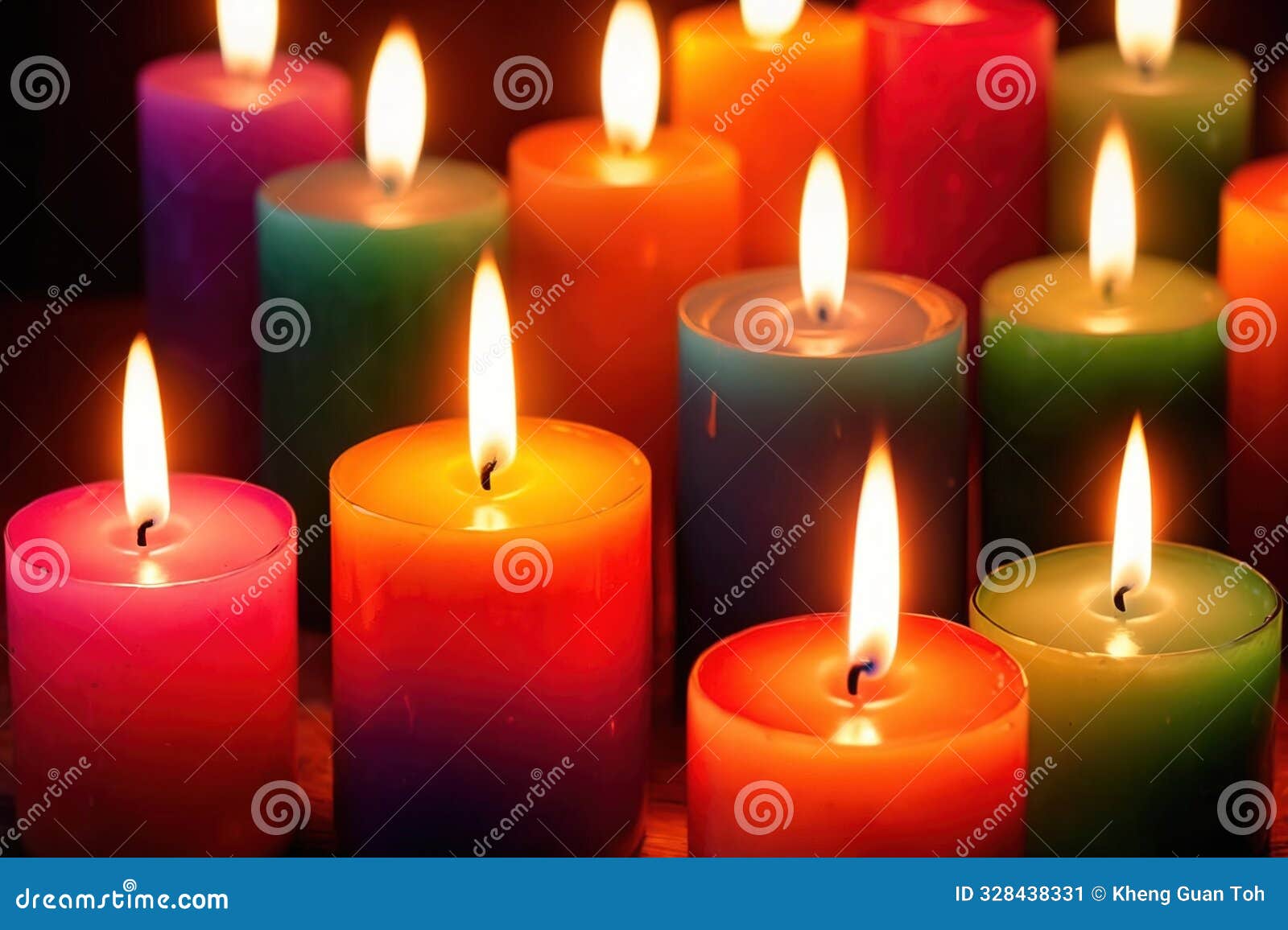 Rainbow Colored Candles, Assorted Diverse Diversity Stock Illustration ...