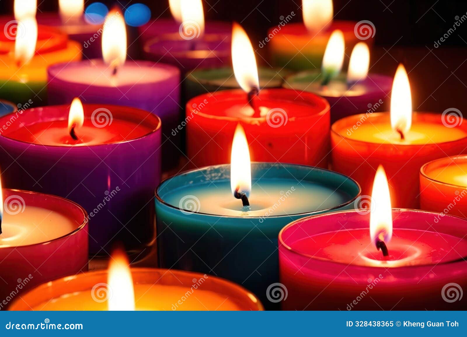 Rainbow Colored Candles, Assorted Diverse Diversity Stock Illustration ...