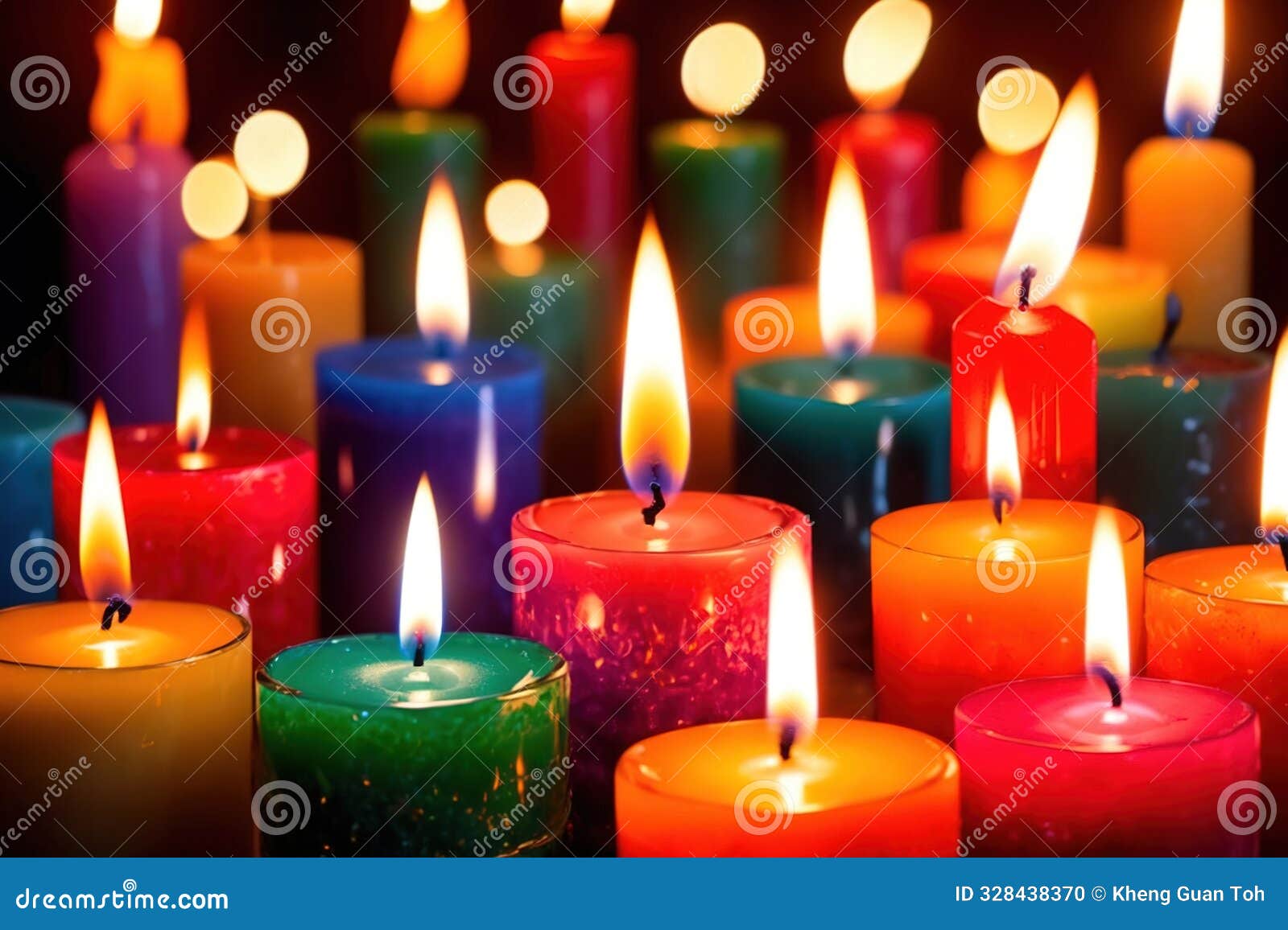 Rainbow Colored Candles, Assorted Diverse Diversity Stock Illustration ...