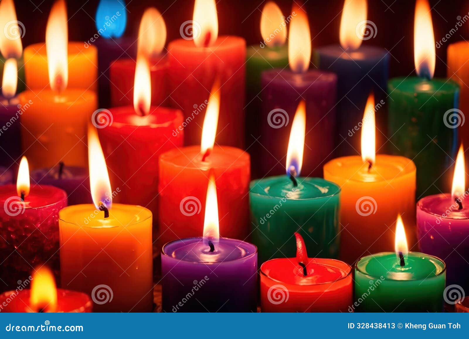 Rainbow Colored Candles, Assorted Diverse Diversity Stock Illustration ...