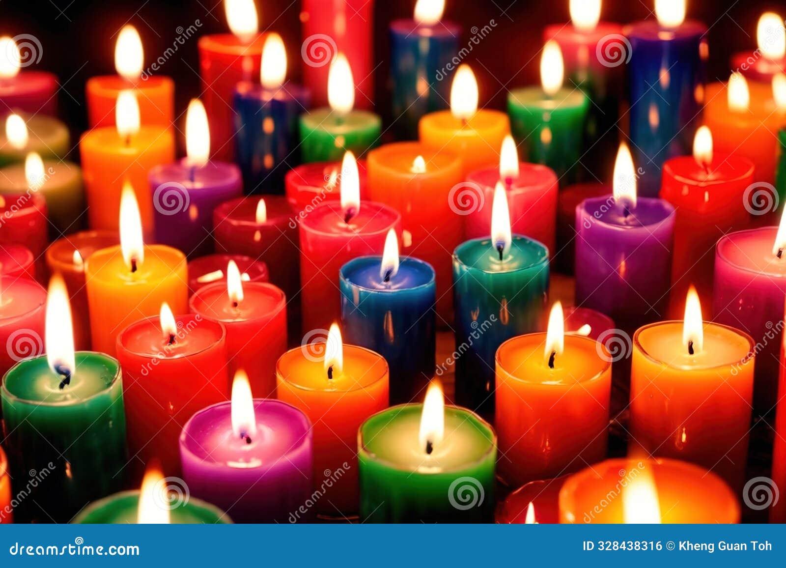 Rainbow Colored Candles, Assorted Diverse Diversity Stock Illustration ...