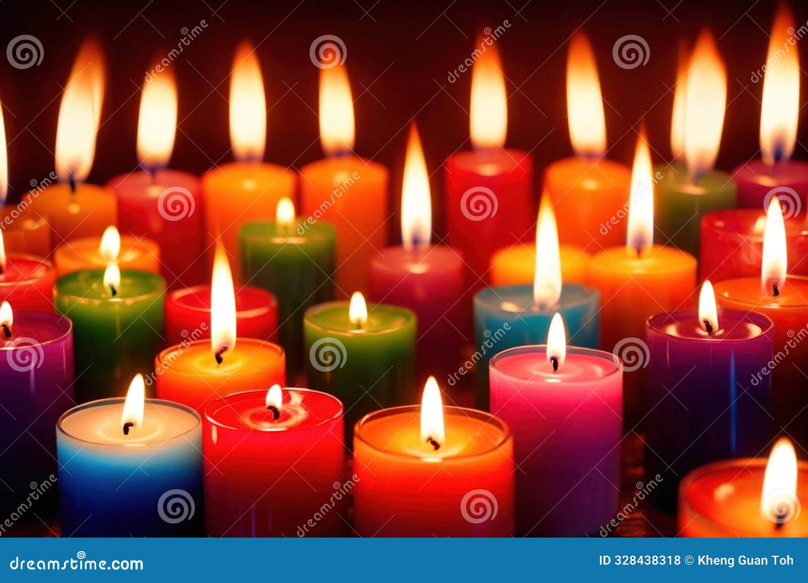 Rainbow Colored Candles, Assorted Diverse Diversity Stock Illustration ...