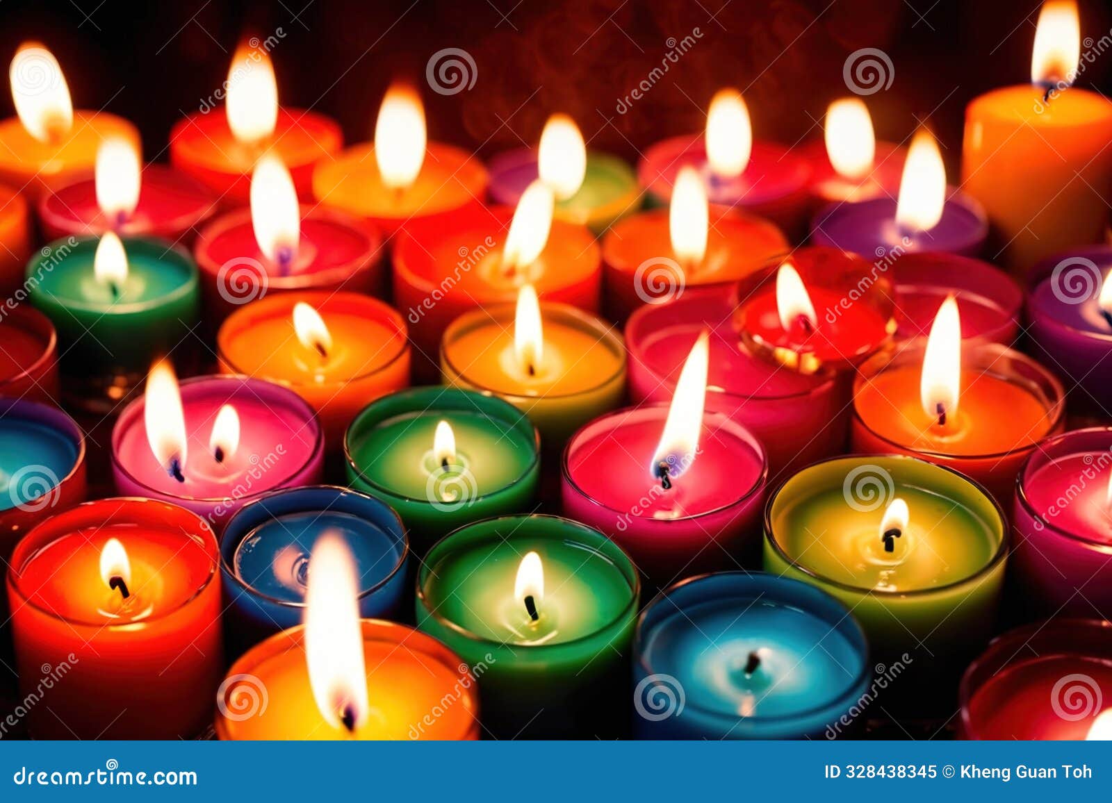 Rainbow Colored Candles, Assorted Diverse Diversity Stock Illustration ...