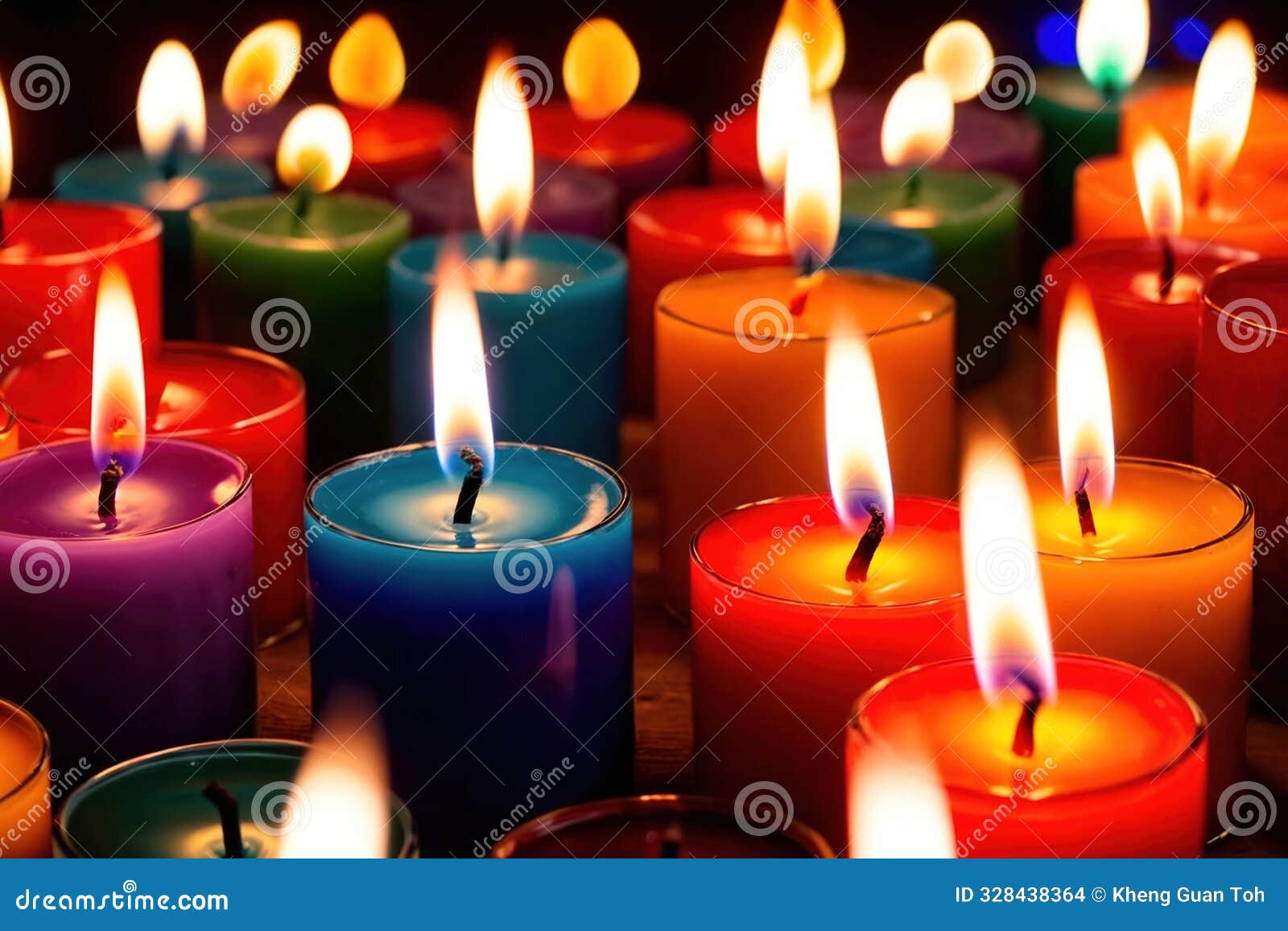 Rainbow Colored Candles, Assorted Diverse Diversity Stock Illustration ...