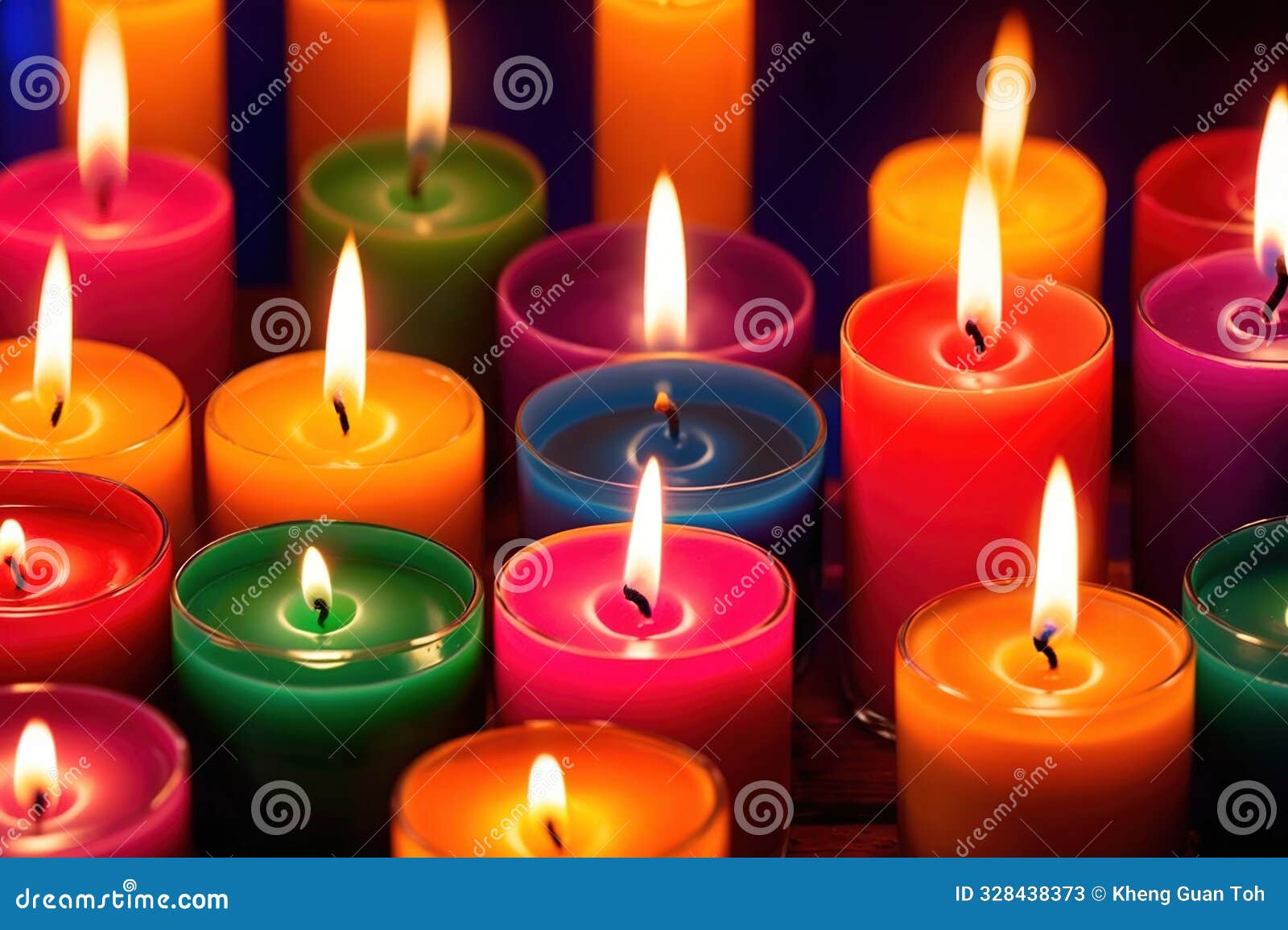 Rainbow Colored Candles, Assorted Diverse Diversity Stock Illustration ...