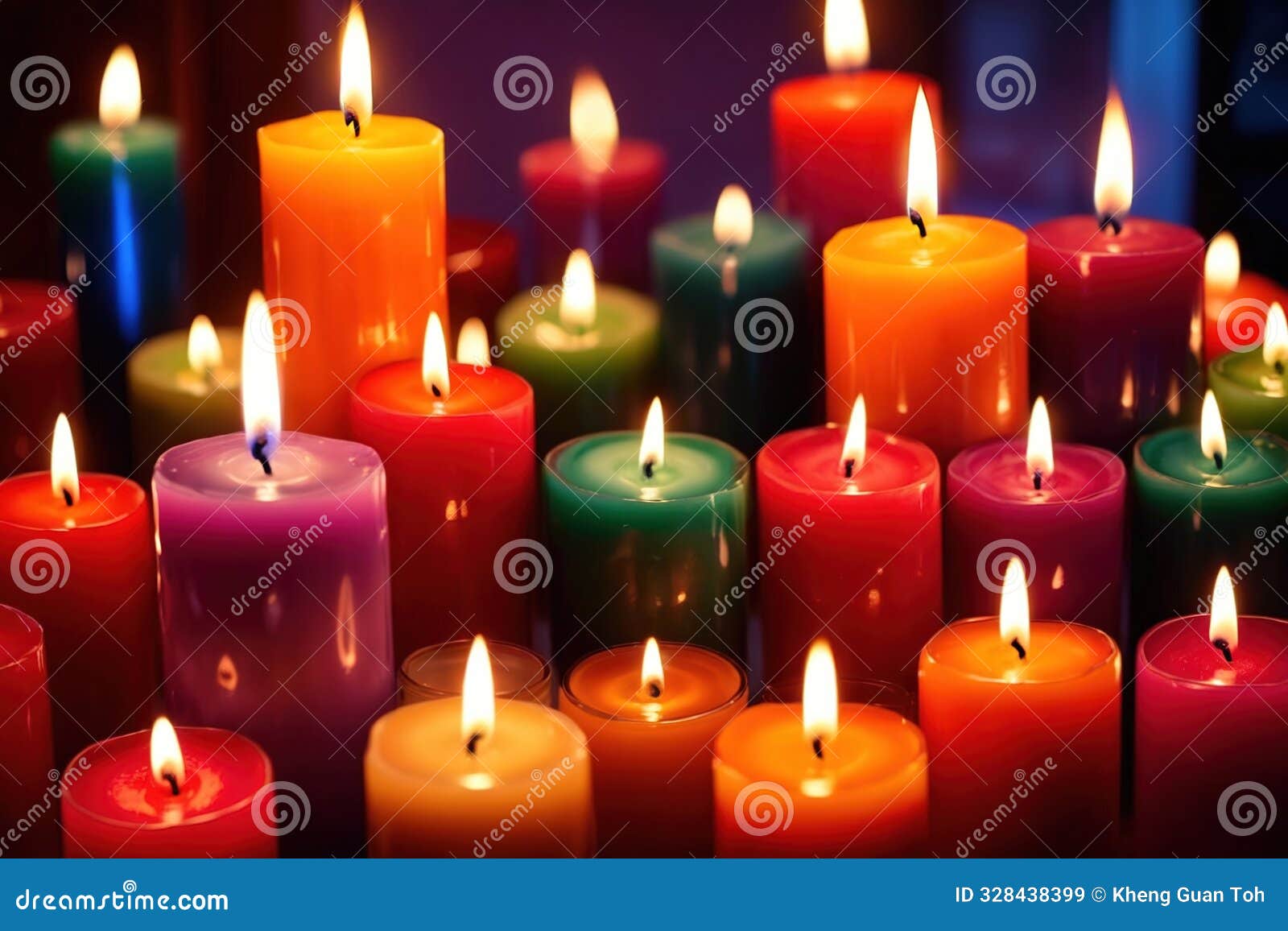 Rainbow Colored Candles, Assorted Diverse Diversity Stock Illustration ...