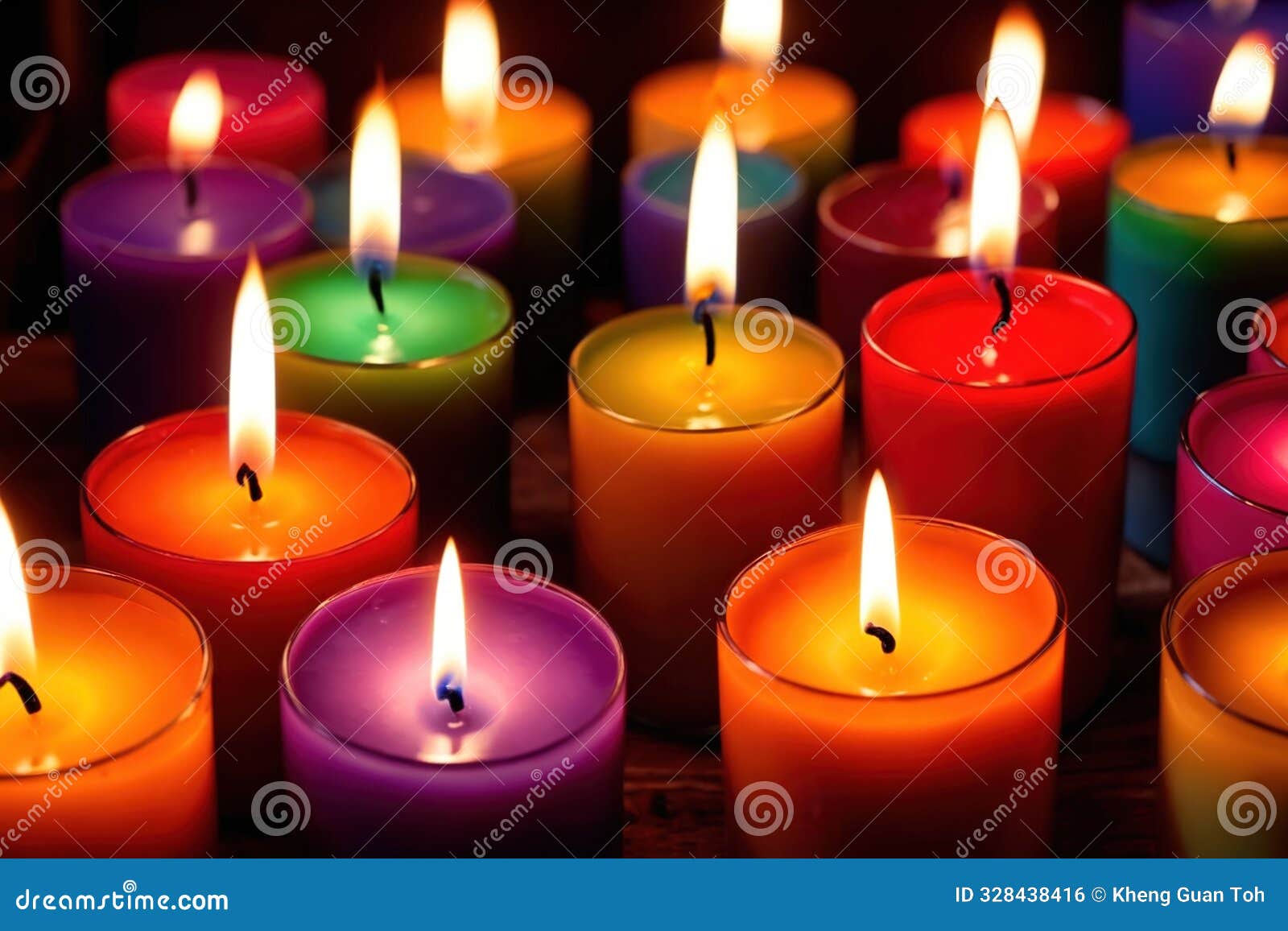 Rainbow Colored Candles, Assorted Diverse Diversity Stock Illustration ...