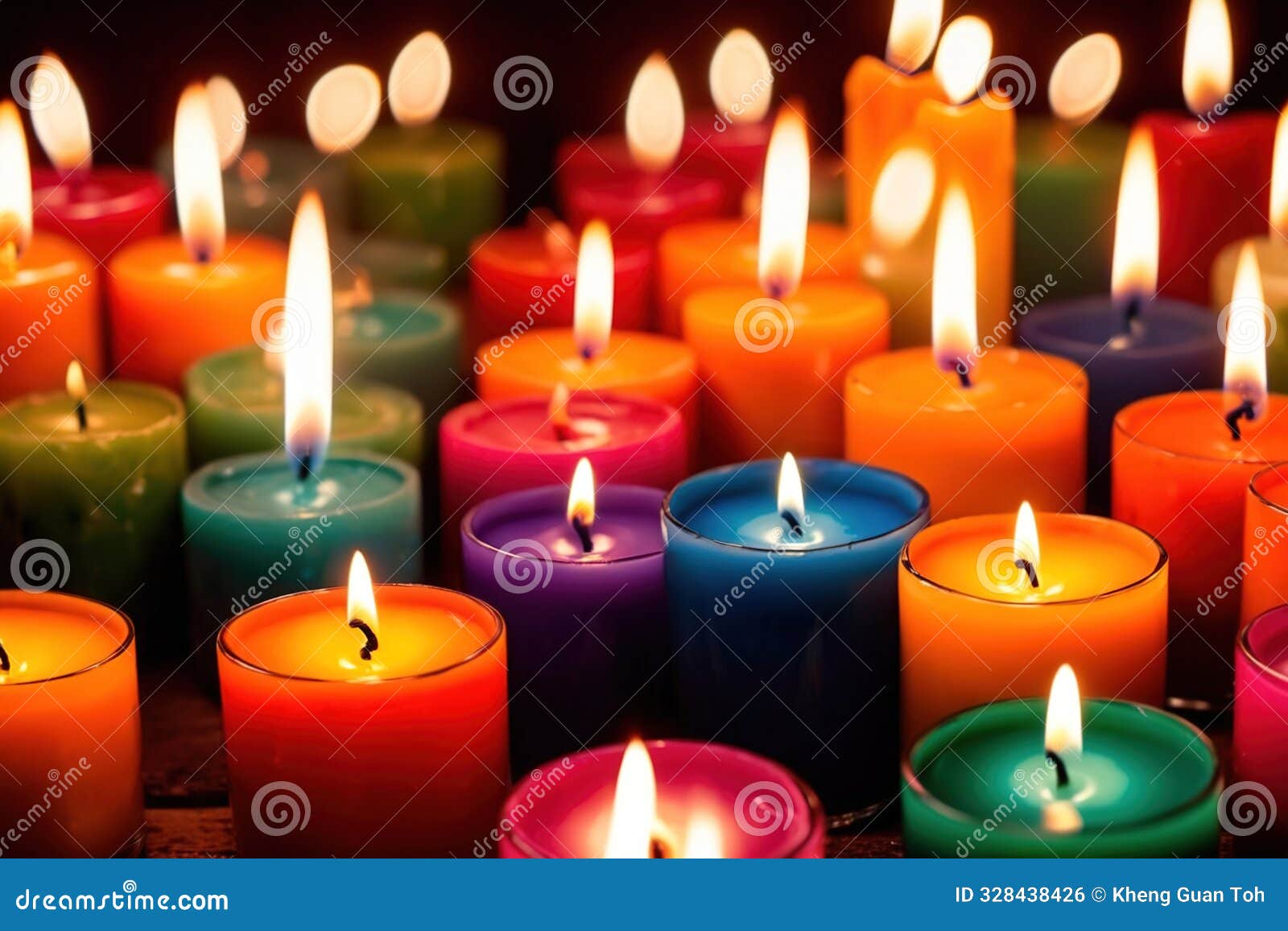 Rainbow Colored Candles, Assorted Diverse Diversity Stock Illustration ...