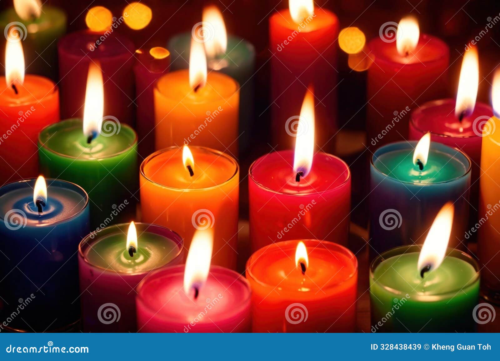 Rainbow Colored Candles, Assorted Diverse Diversity Stock Illustration ...