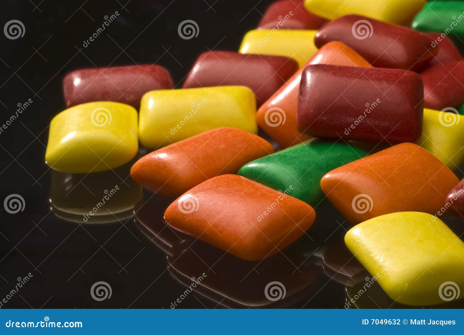 Rainbow Colored Chewing Gum Stock Photo - Image of flavor ...