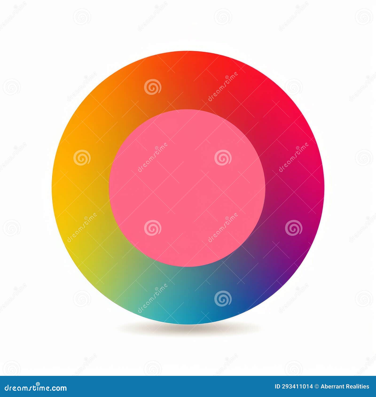 A Rainbow Colored Circle on a White Background Stock Illustration ...