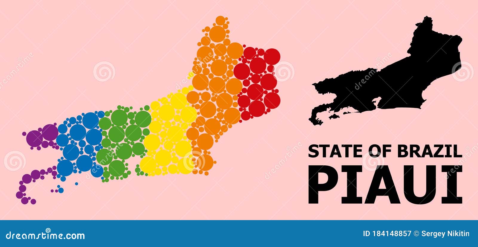 Piaui State Regions Map Stock Image | CartoonDealer.com #191786503