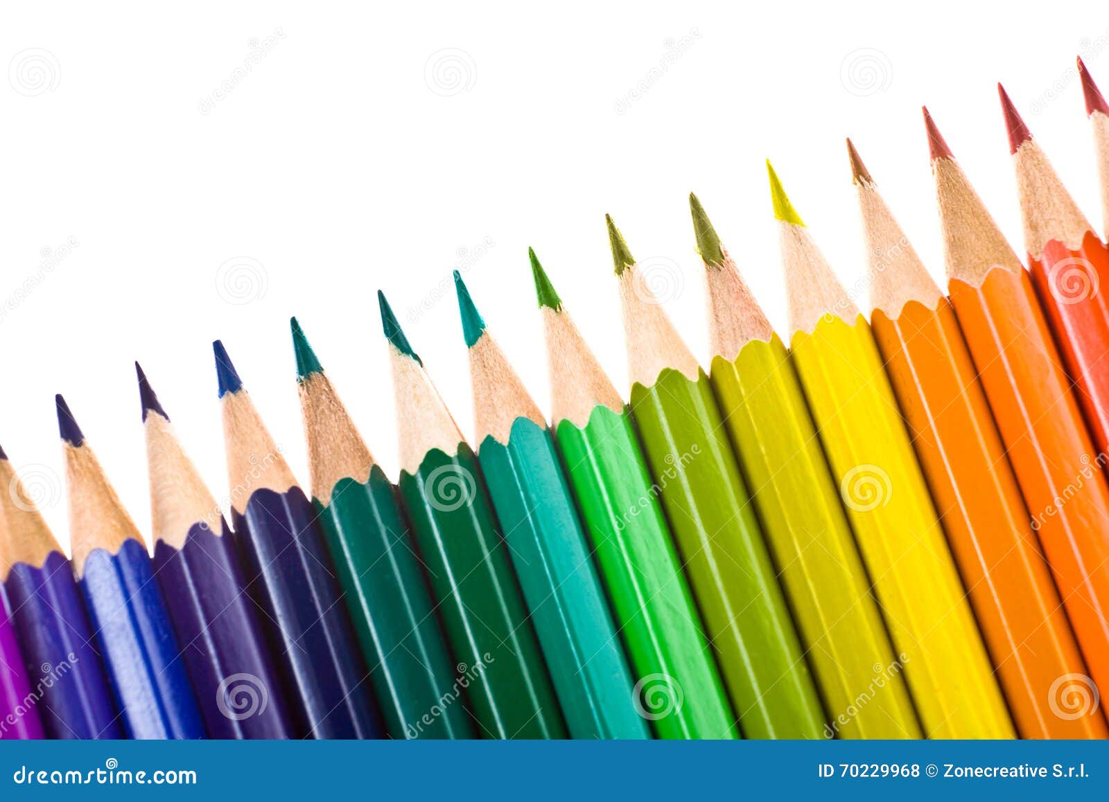 Rainbow Colored Crayons Isolated on White Stock Photo - Image of ...