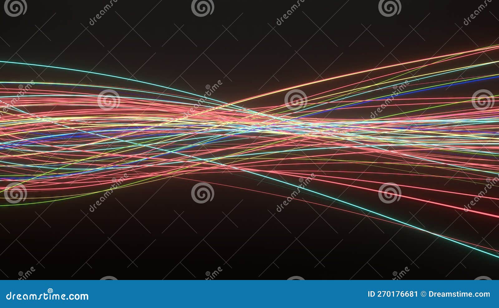 Rainbow -colored Delicate Lines are an Abstract, Dramatic, Modern ...