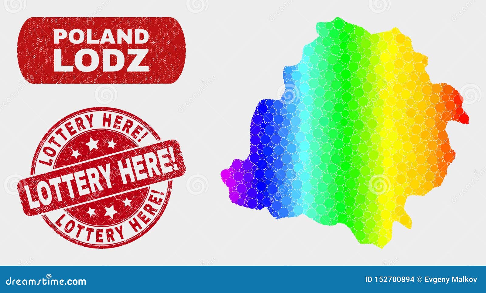 Spectrum Mosaic Lodz Voivodeship Map and Distress Lottery Here! Stamp ...