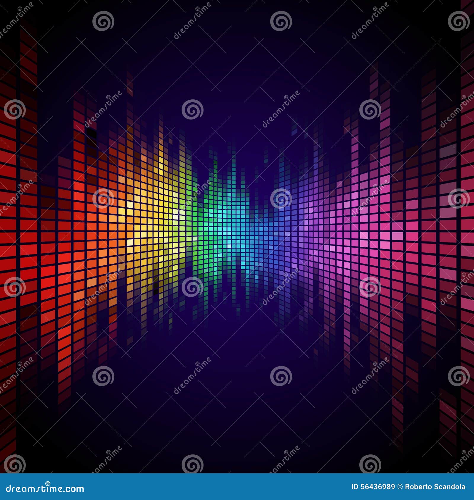 Rainbow Colored Equalizer Effect Stock Vector - Illustration of multi ...
