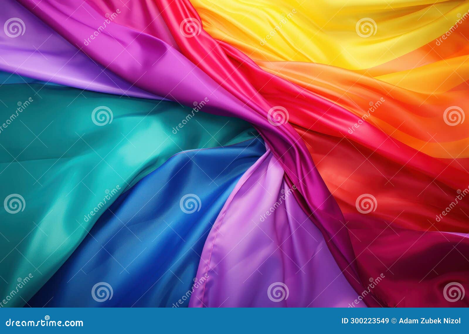 A rainbow colored fabric stock illustration. Illustration of colorful ...
