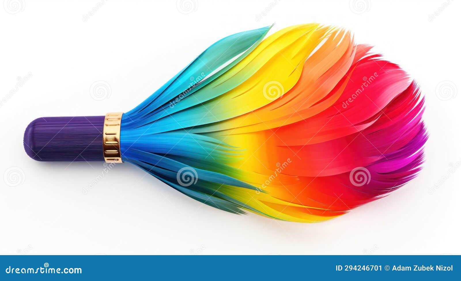 A Rainbow Colored Feathered Object Stock Illustration - Illustration of texture, colours: 294246701