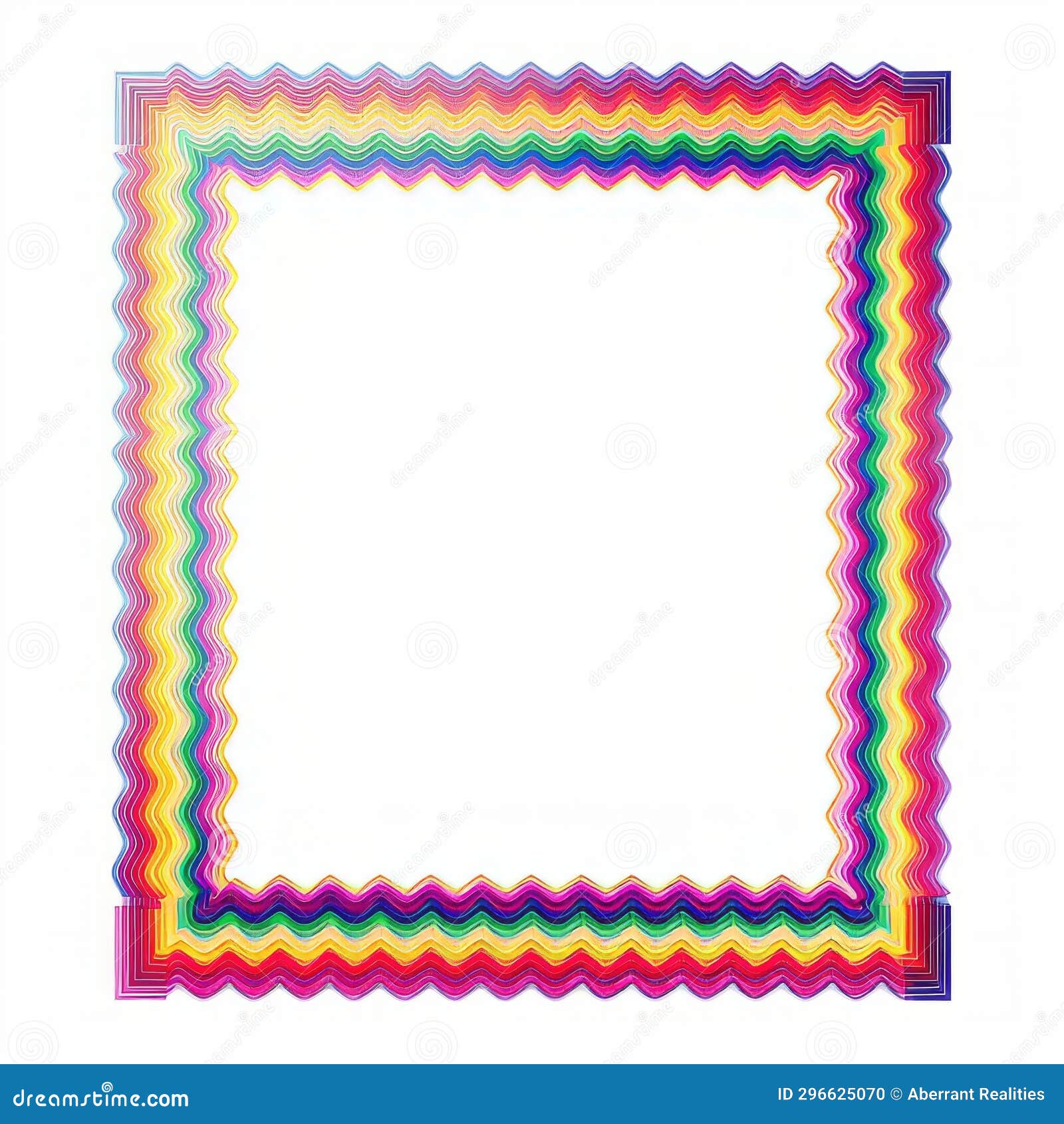 A Rainbow Colored Frame on a White Background Stock Illustration ...