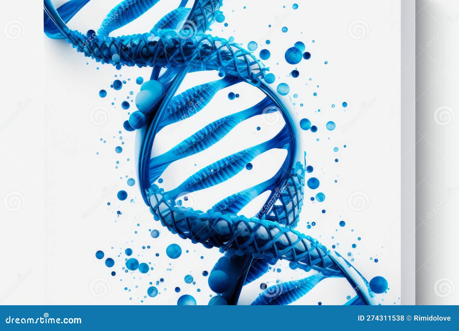 Rainbow-colored Genetic Code Against White Background. Generative AI ...