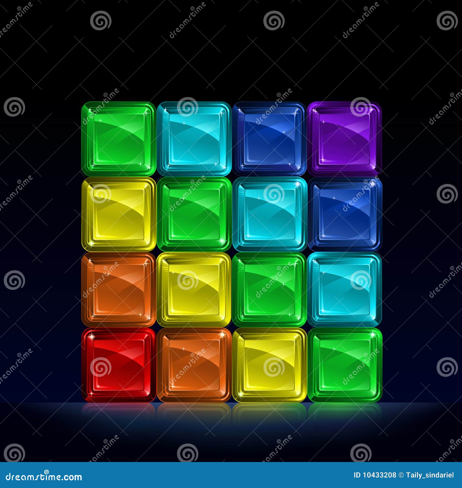 Rainbow Colored Glass Cubes Stock Vector - Illustration of optics ...