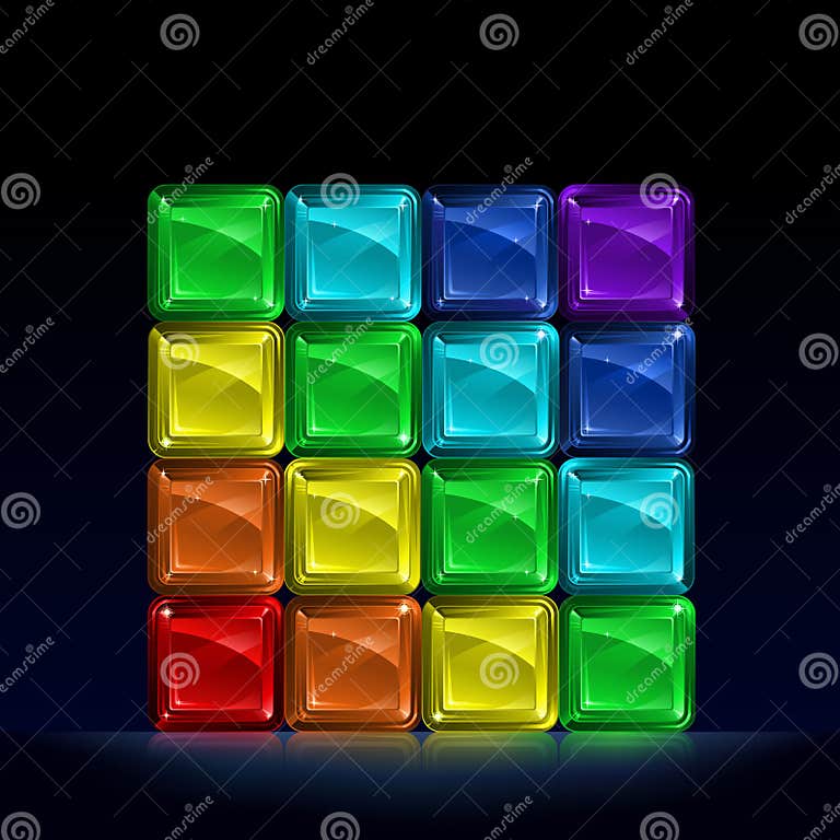 Rainbow Colored Glass Cubes Stock Vector - Illustration of optics ...