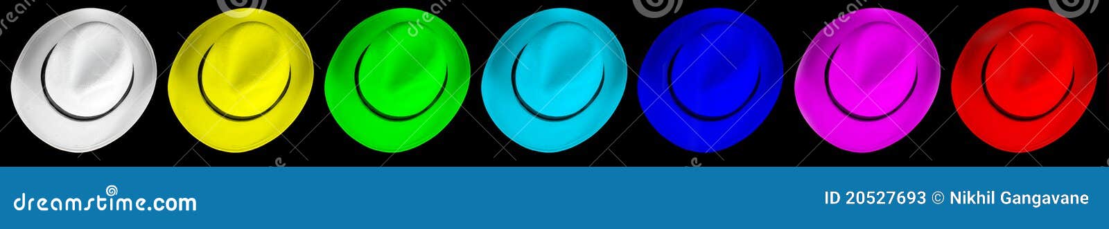 Rainbow Colored Hats stock image. Image of fedora, colours - 20527693