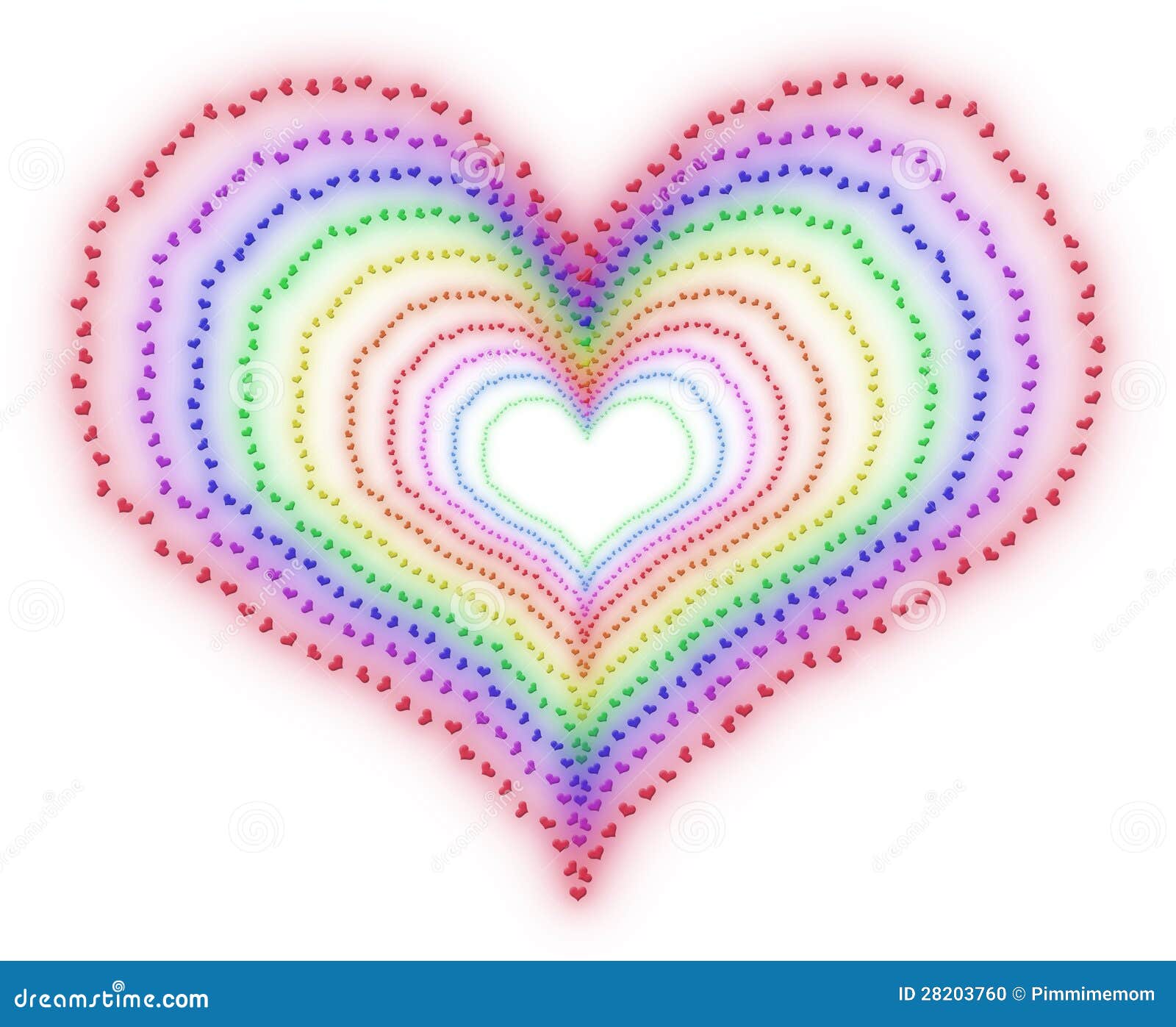 Rainbow colored heart stock illustration. Illustration of affection ...