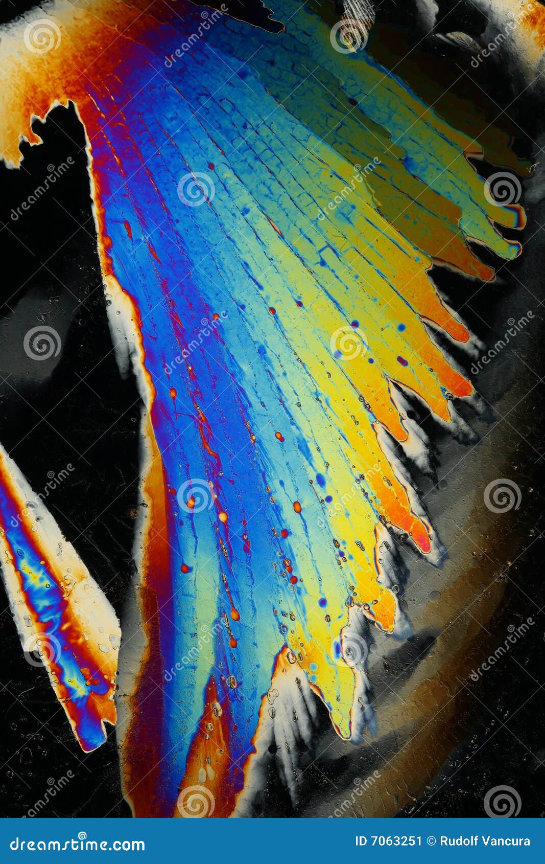 Rainbow Colored Ice Crystal Stock Image - Image of melting, droplets ...