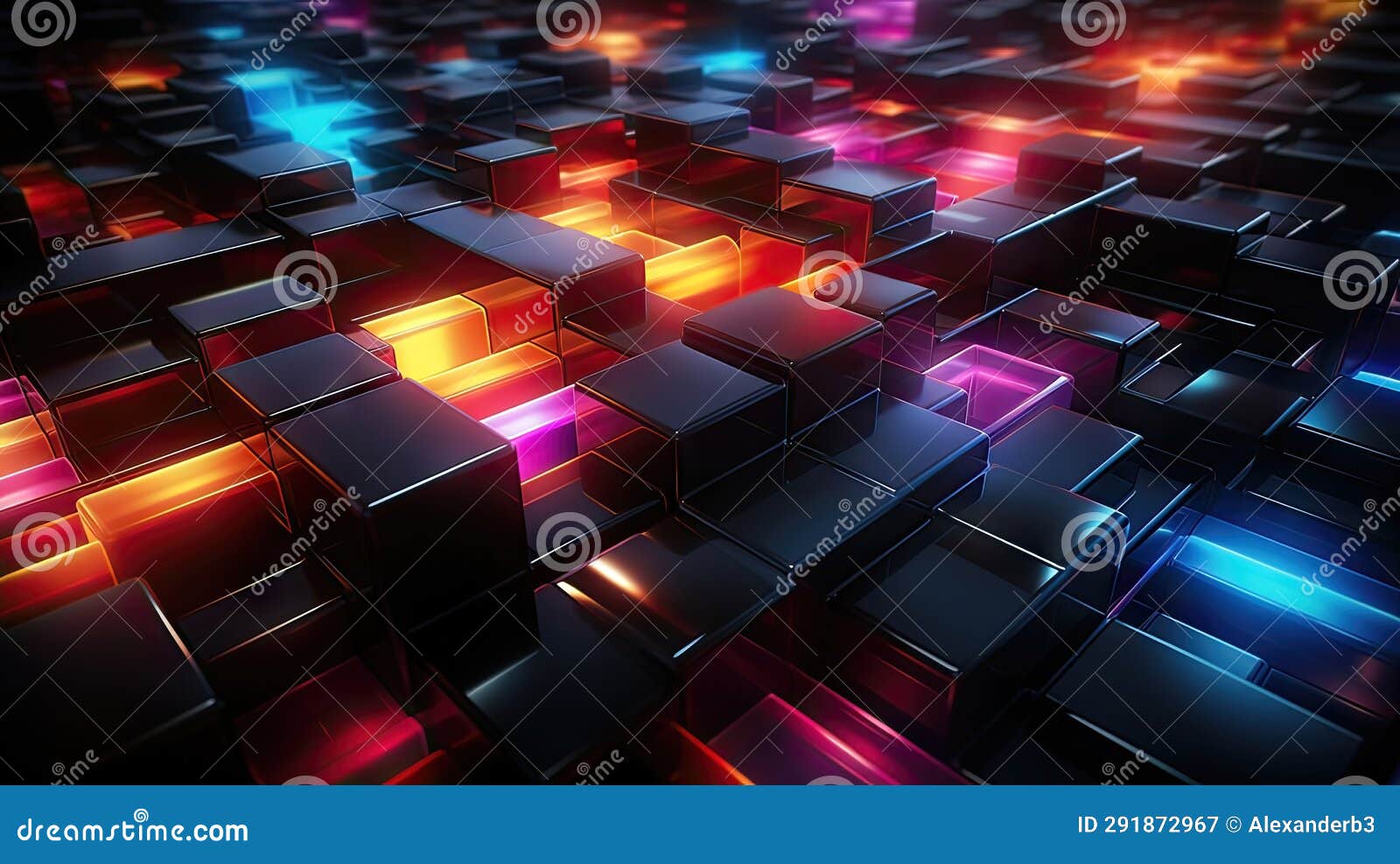 Rainbow-Colored Labyrinth Design - Abstract Background Stock ...